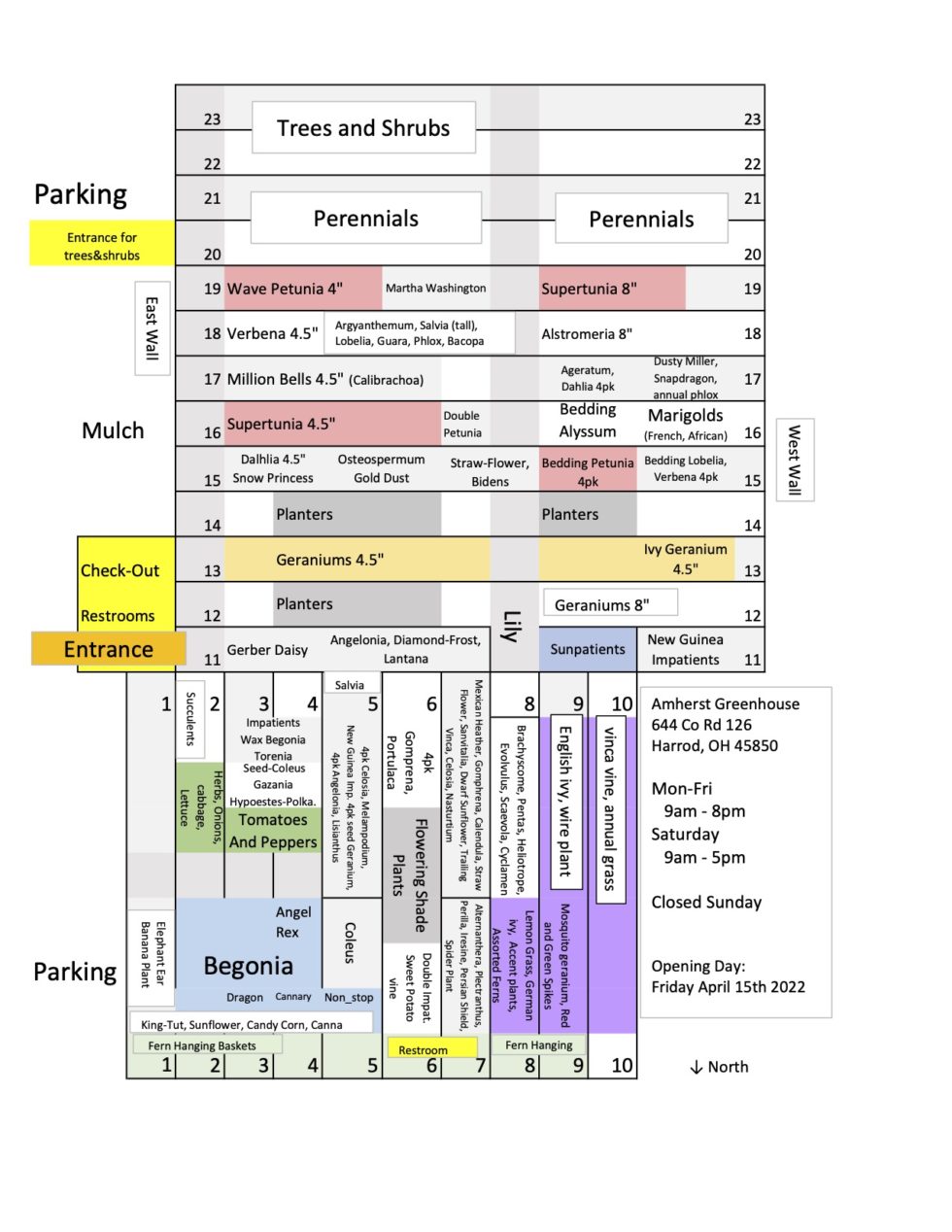 Greenhouse Map | Amherst Greenhouse